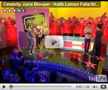 Celebrity Blogger: Celebrity Juice Blooper - Keith Lemon Falls/Slips Over WITH SLOW MOTION